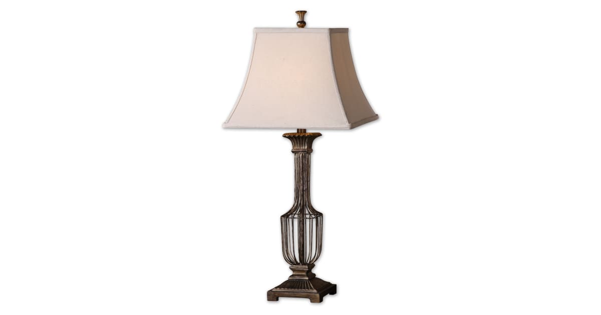 Uttermost 26262 Single Light Down Lighting Table Lamp with Linen Bell ...