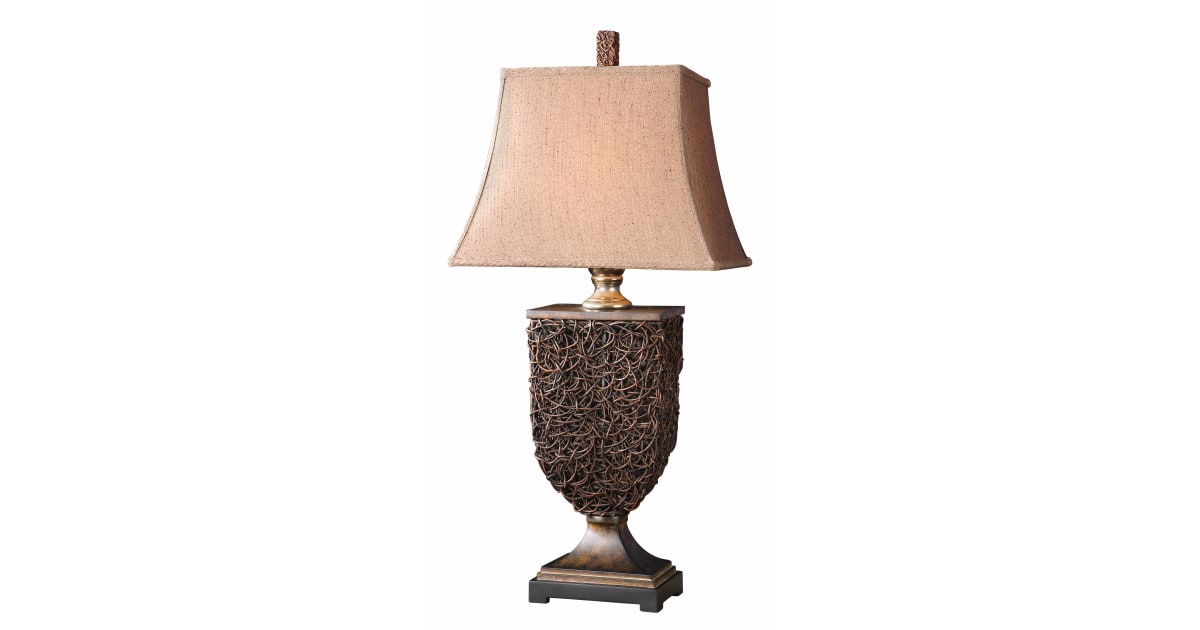 Uttermost 27930 Knotted Rattan Table Lamp | Ferguson Home