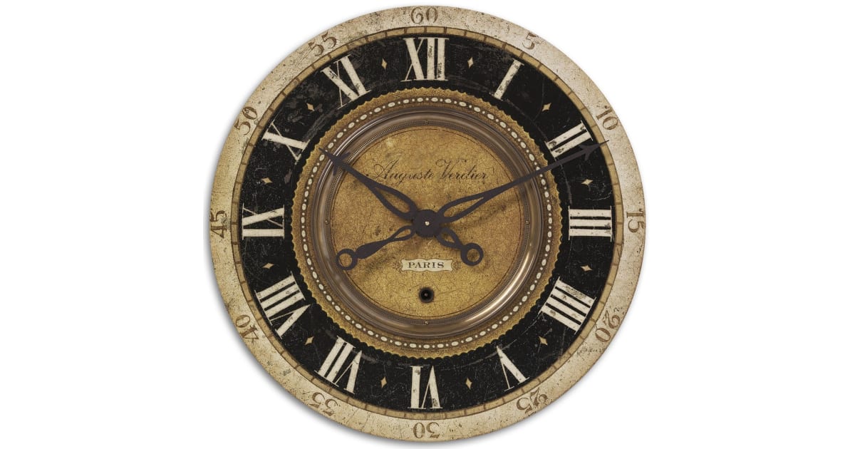 Uttermost 06028 Auguste Verdier Clock | Build.com