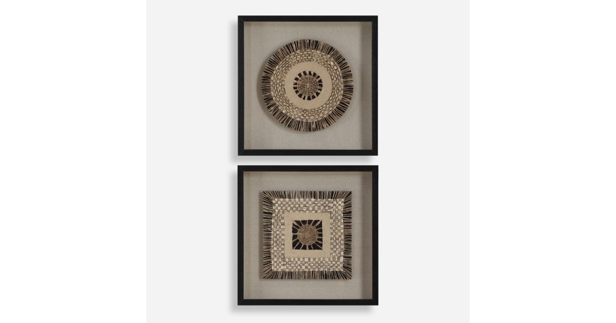 Uttermost 04367 Intertwine 24" x 24" Framed Shadow Boxes - Set of 2 ...