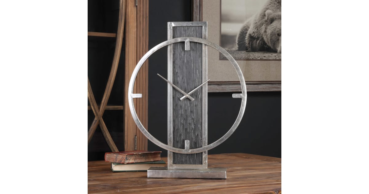 Uttermost 06443 Nico Vintage Modern 20" X 15" Quartz Table Office Desk ...