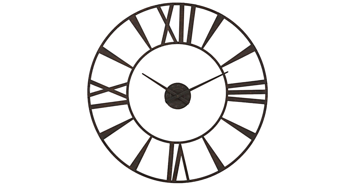 Uttermost 06463 40" Storehouse Iron Analog Wall Mounted Clock ...