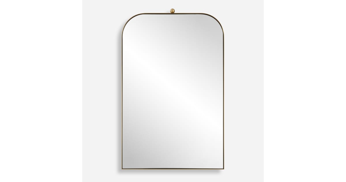 Uttermost 08185 Cassidy 21" W x 33" H Arched Framed Bathroom Mirror ...