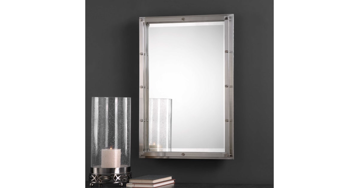 Uttermost 09106 Manning 22" Wide Urban Industrial Riveted Wall Mirror ...