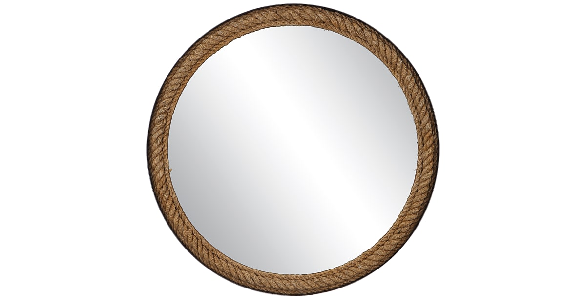 Uttermost 09867 Bolton 36" Diameter Circular Framed Bathroom Mirror ...