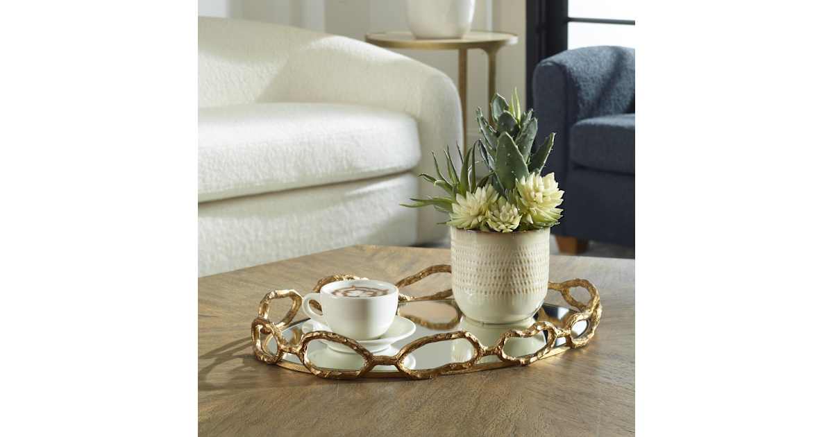 Uttermost 17837 Cable 18-5/8" Wide Iron Tray | Ferguson Home