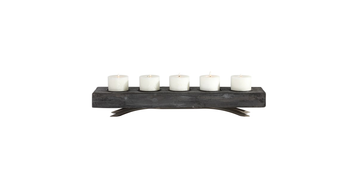 Uttermost 18926 Callum 33 Inch Wide Wood Five Candle Centerpiece by Jim ...