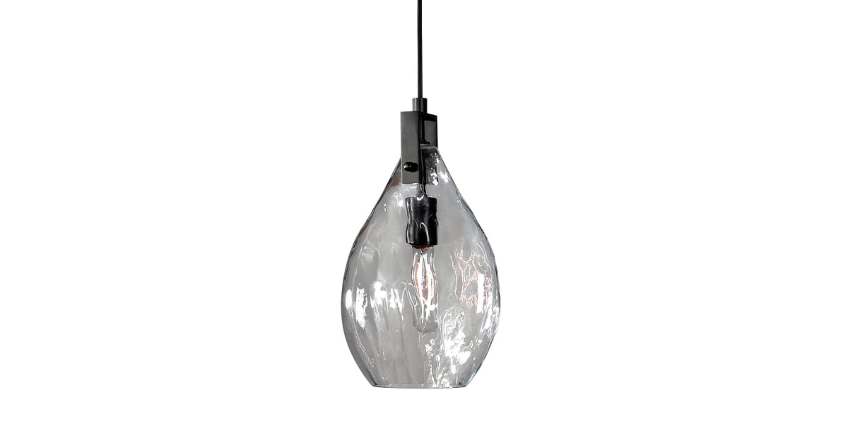 Uttermost 22049 Campester 1 Light 9" Pendant with Clear Glass Shade | Ferguson Home