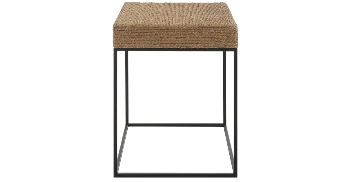 Uttermost 22884 18" Wide Square Iron, MDF, and Rope End Table ...