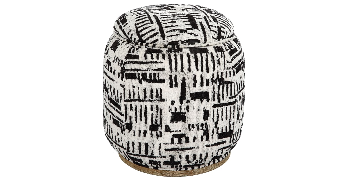 Uttermost 23195 Dialogue 18" Wide Fabric Accent Stool | Ferguson Home