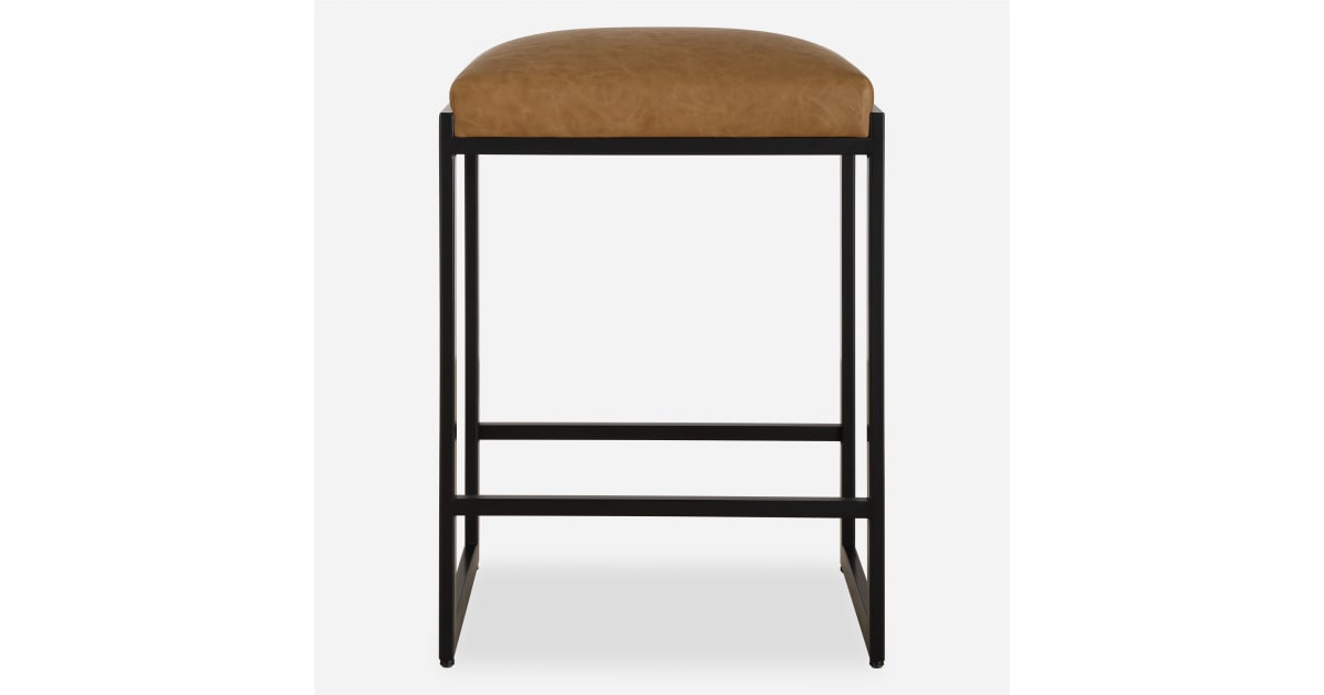Uttermost 23446 Atticus 18" Wide Iron Framed Polyester Counter Stool ...