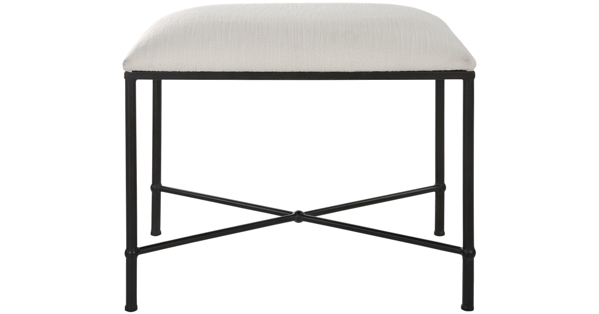 Uttermost 23680 Avenham 24" Wide Black Framed Bench | Ferguson Home