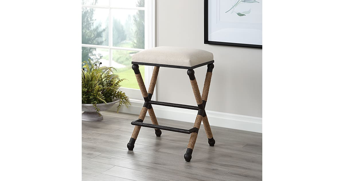 Uttermost 23709 Firth 19" Wide Counter Stool | Build.com