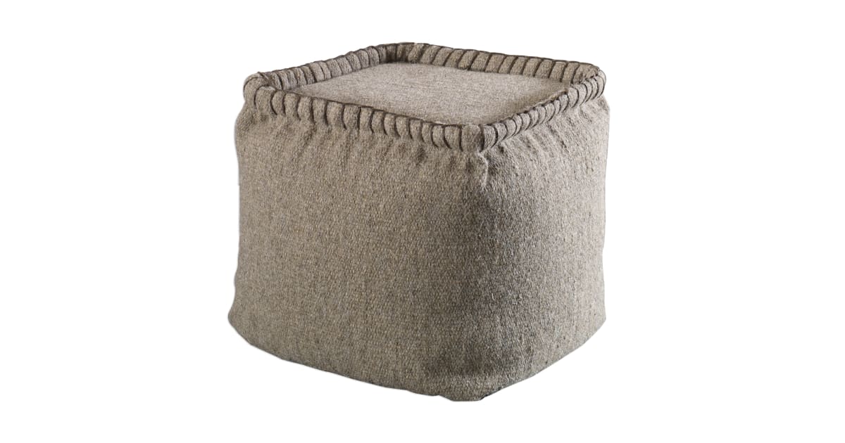 Uttermost 23951 Anaya 18 Inch Wide Jute Pouf Ottoman | Ferguson Home