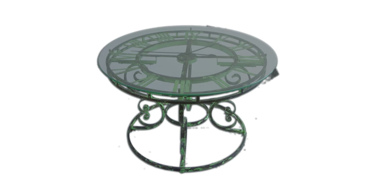 Uttermost 24349 Gilbertine Weathered Iron Clock Table | Ferguson Home