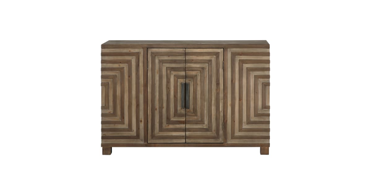 Uttermost 24773 Layton 48 1/2 Inch Wide Fir Veneer Cabinet with Two ...
