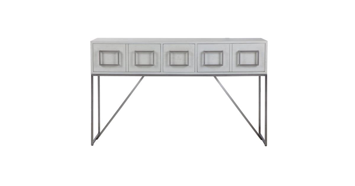 Uttermost 24954 Abaya 54" Wide Contemporary Console / Sofa Table with Distressed Oak Veneer by ...