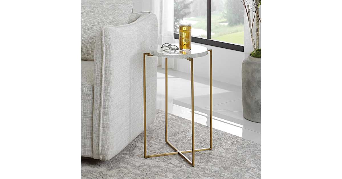 Uttermost 25226 Star-crossed 16" Diameter Glass and Stainless Steel ...