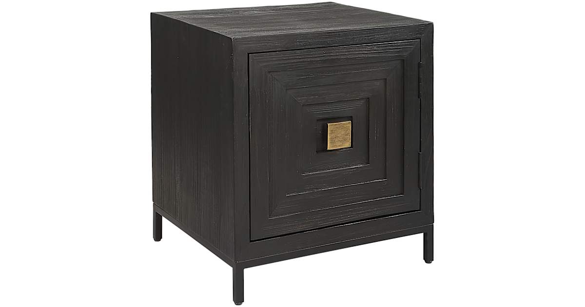 Uttermost 25290 Aiken 22" Wide Steel and Wood Accent Table | Ferguson Home
