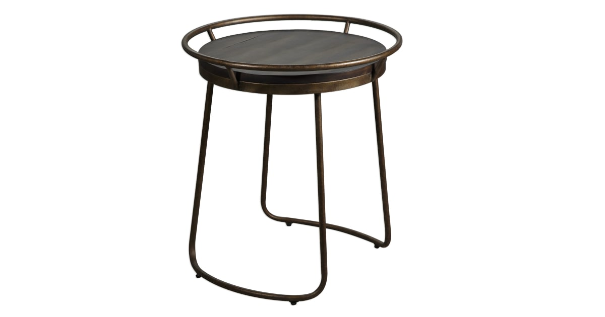 Uttermost 25946 Rayen 22 Inch Wide Metal End Table | Build.com