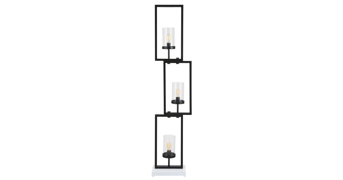Uttermost 30071-1 Cielo 3 Light 64" Tall Column Floor Lamp - Black | Ferguson Home