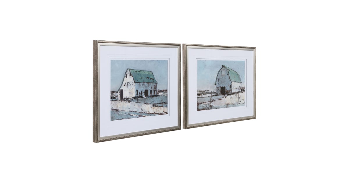 Uttermost 33689 Plein Air Barns 28" Wide Each Farm and Country Framed ...