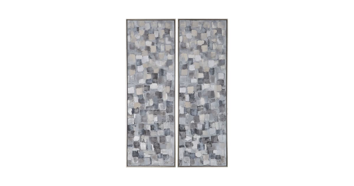 Uttermost 36054 Cubist 21" Wide Each Abstract Hand Painted Art - Set of ...