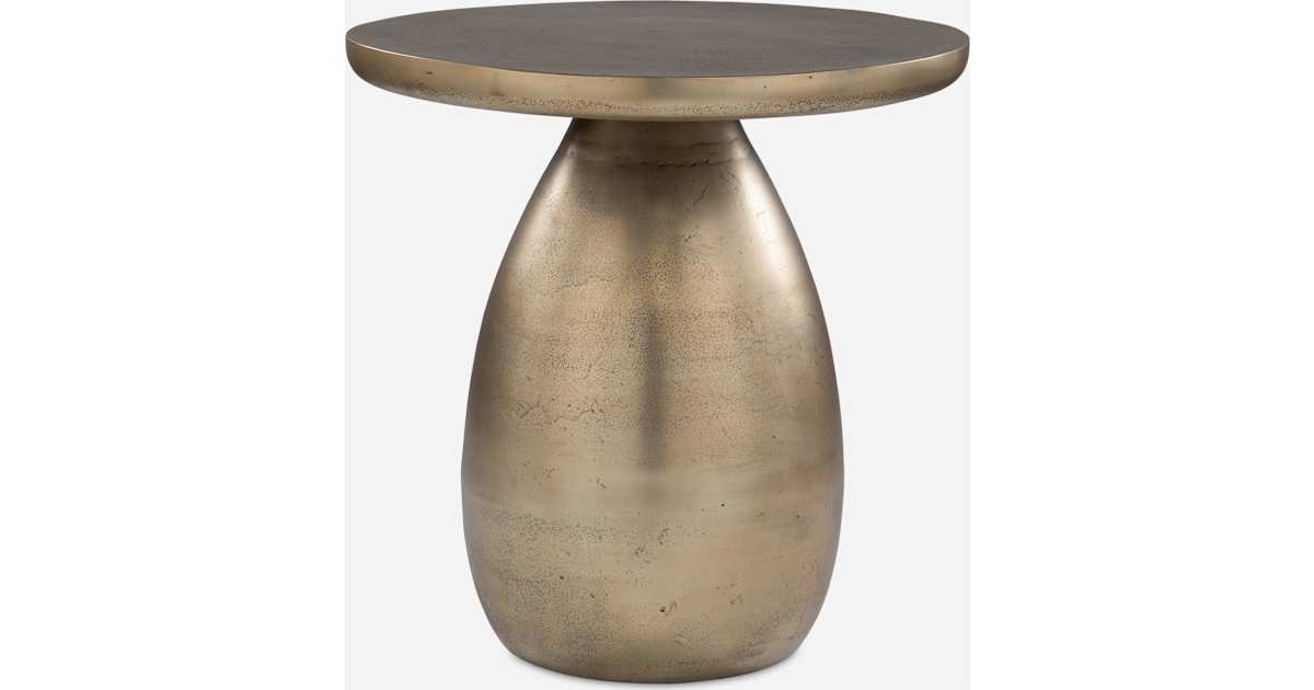 Uttermost 50028 Antigua 20" Diameter Aluminum Accent Table | Ferguson Home