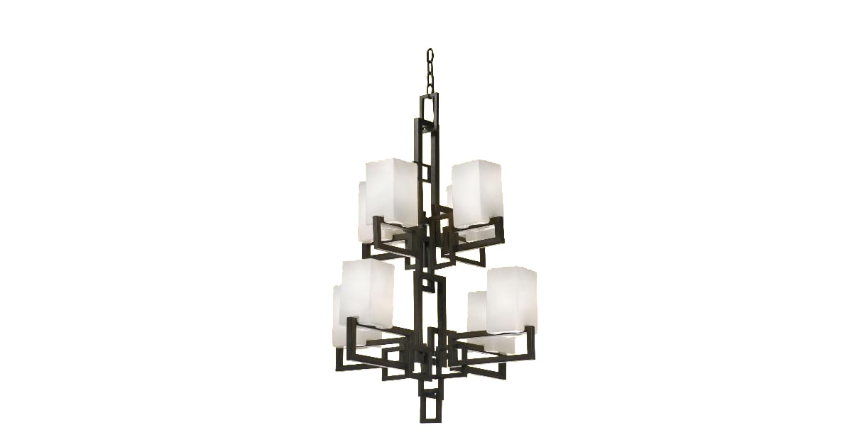 Varaluz 147C08A Palm Springs 8-light, 2-tier dining chandelier made ...
