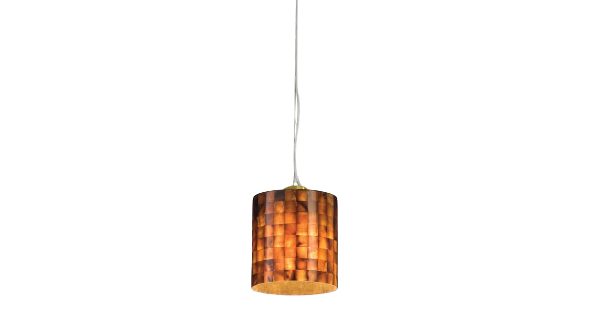 Varaluz 164M01AC 1 Light Mini Pendant Constructed of Reclaimed Shells ...