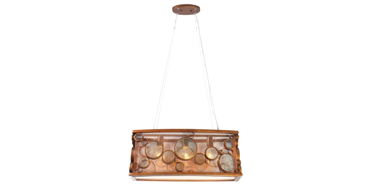 Varaluz 165N03HO 3 Light Recycled Fascination Linear Pendant from the ...