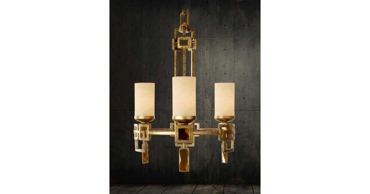 Varaluz 167C03 Noir 3 light chandelier made from recycled steel with ...