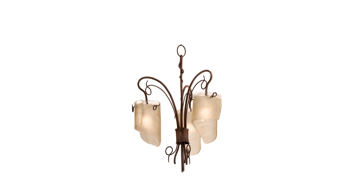 Varaluz 126C03HO 3 Light Recycled Chandelier with Brown Tint Ice Glass ...