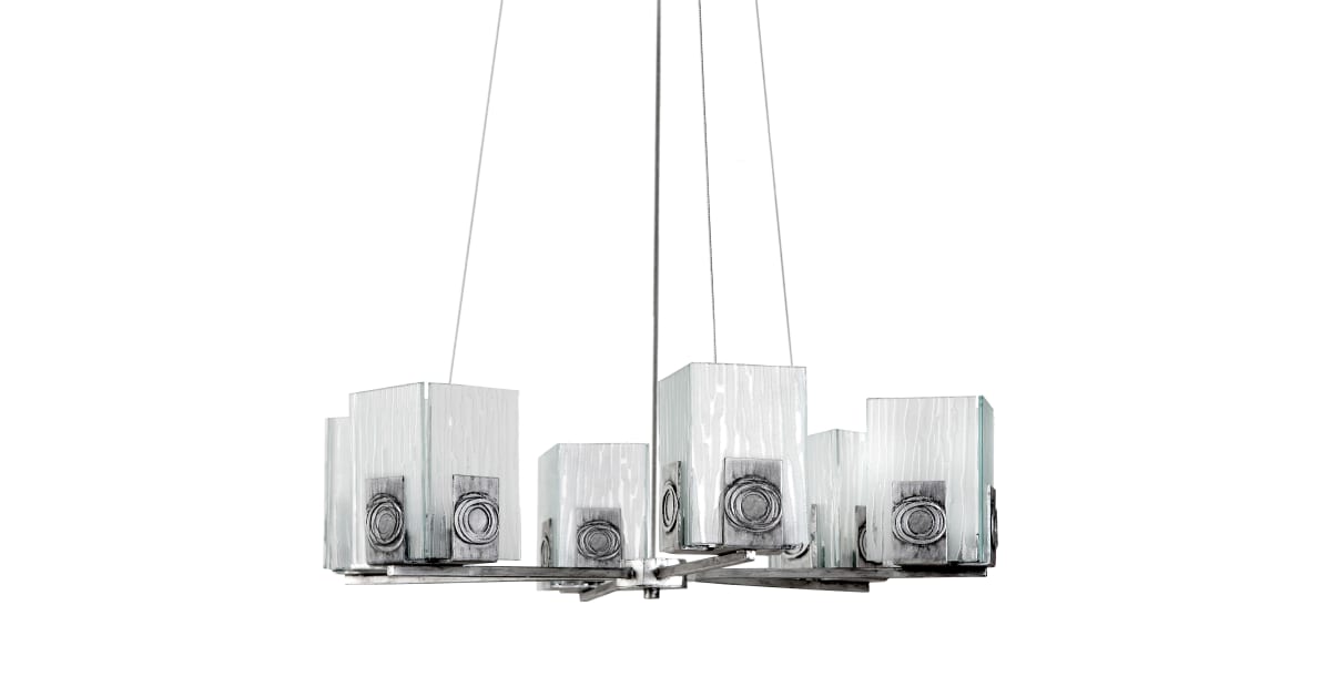 Varaluz 182C06 Six Light Chandelier Made Of Recycled Steel And Recycled ...