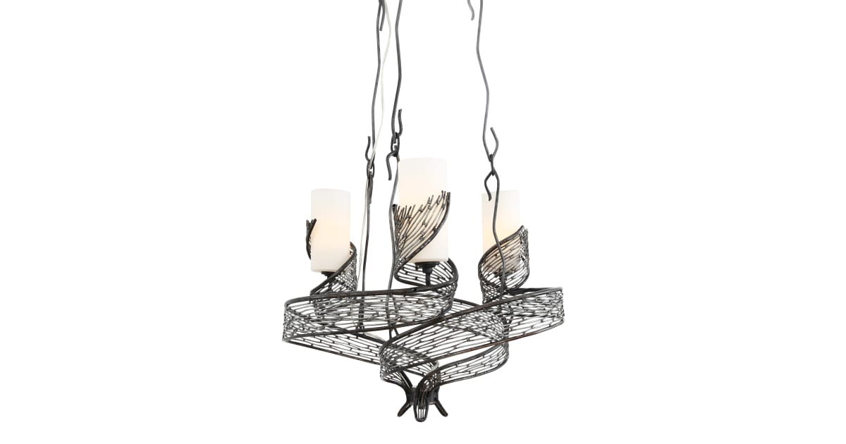 Varaluz 240C03SL Flow 3 Light Recycled Steel Chandelier | Ferguson Home