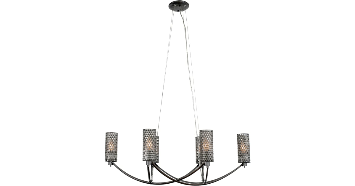 Varaluz 244N06SL Casablanca 6 Light Hand Forged Recycled Steel ...