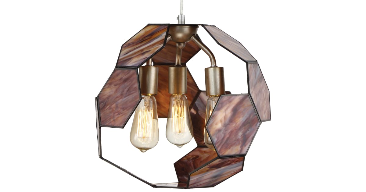 Varaluz 280P03 Honeycomb 3 Light Single Light Source 14" Wide Abstract ...