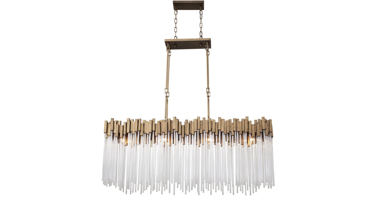 Varaluz 309N08HG Matrix 8 Light 49" Wide Linear Chandelier | Ferguson Home