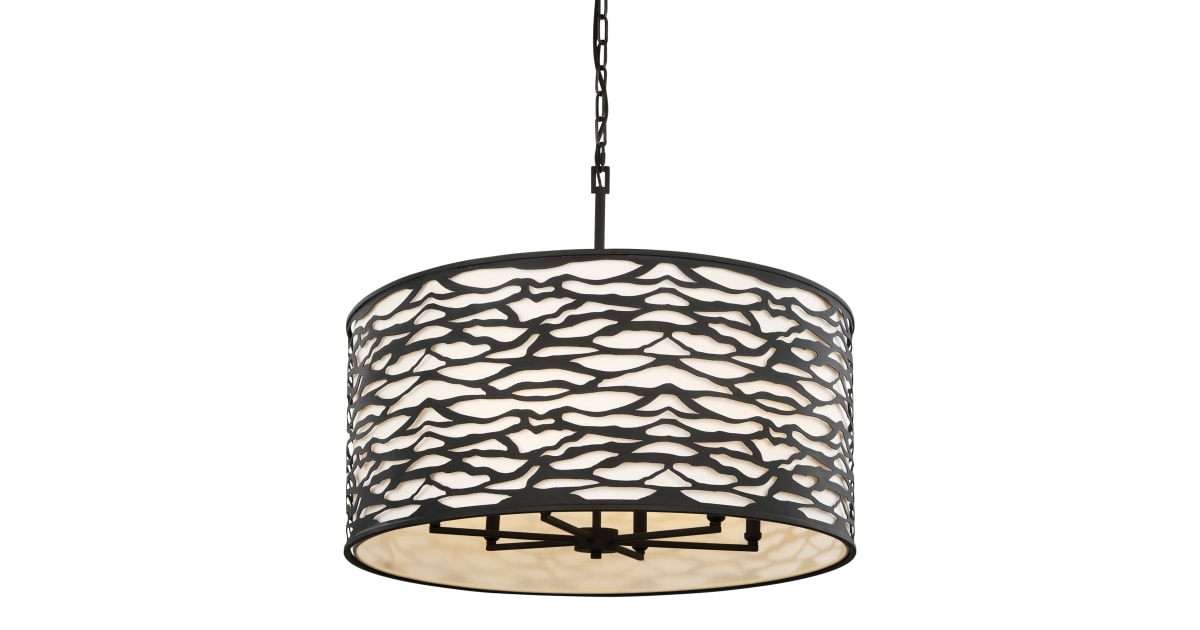 Varaluz 348P06CB Kato 6 Light 30" Wide Drum Chandelier | Ferguson Home