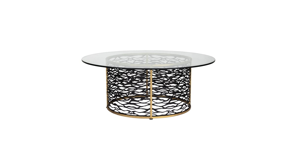 Varaluz 348TC46HGCB Kato Wide Glass and Steel Coffee Table | Build.com