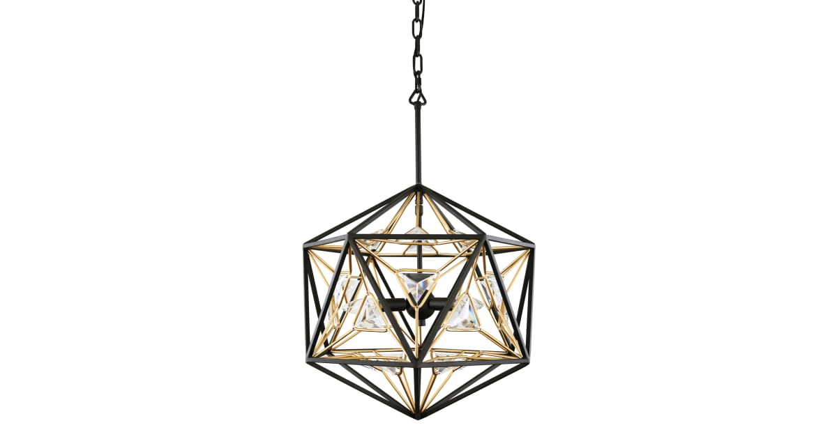 Varaluz 353P03MBFG Marcia 3 Light 18" Wide Crystal Pendant | Ferguson Home