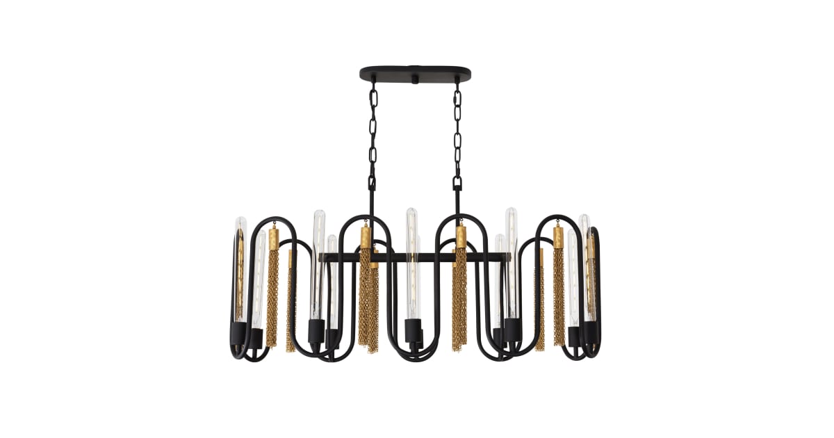 Varaluz 354N10MBAG Darden 10 Light 38" Wide Linear Pendant | Ferguson Home