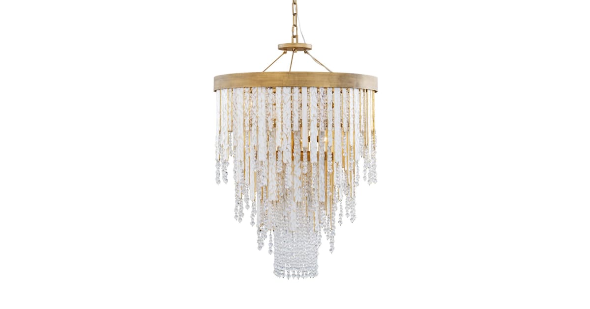 Varaluz 359C07HG Lafayette 7 Light 24" Wide Crystal Waterfall ...