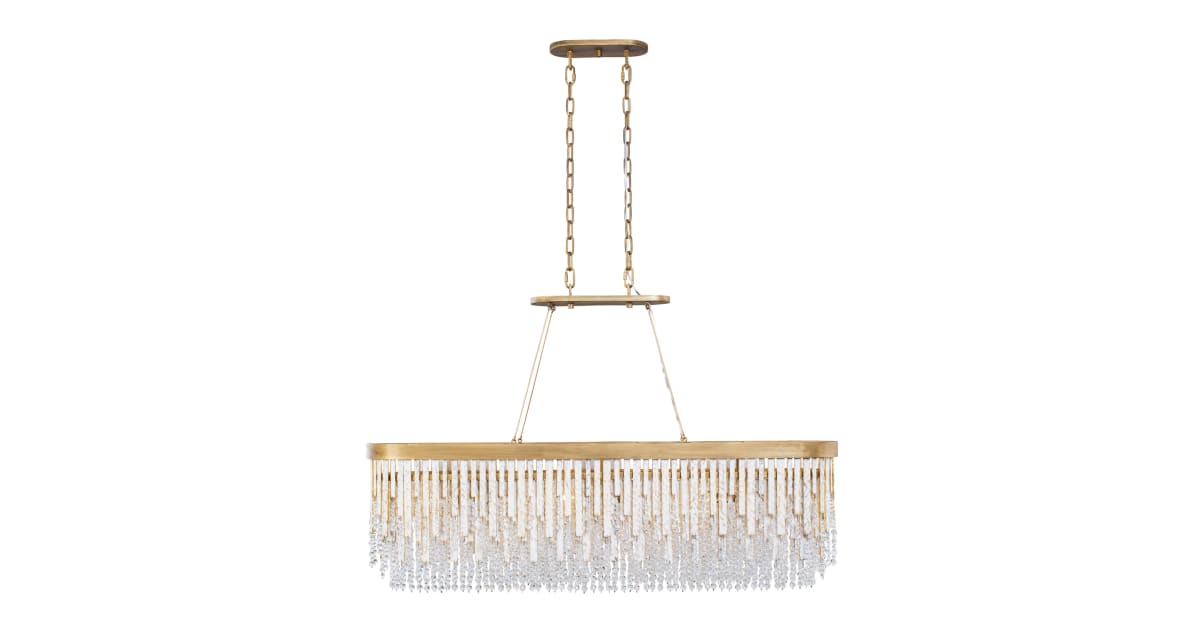 Varaluz 359N06HG Lafayette 6 Light 48" Wide Crystal Linear Pendant ...