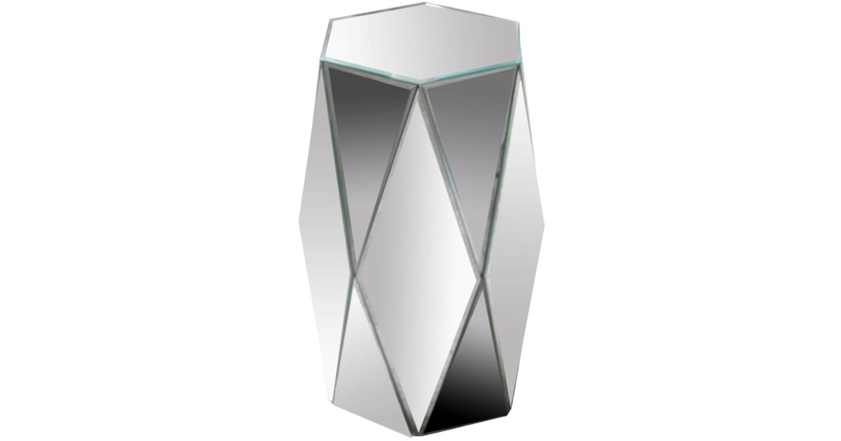 Varaluz 422A01 11-9/10 Inch Diameter Glass Top Mirror Accent Table ...