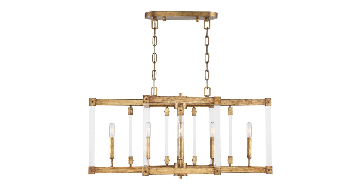 Varaluz 292N06AGL Halcyon 6 Light 34"Recycled Steel Linear Chandelier ...