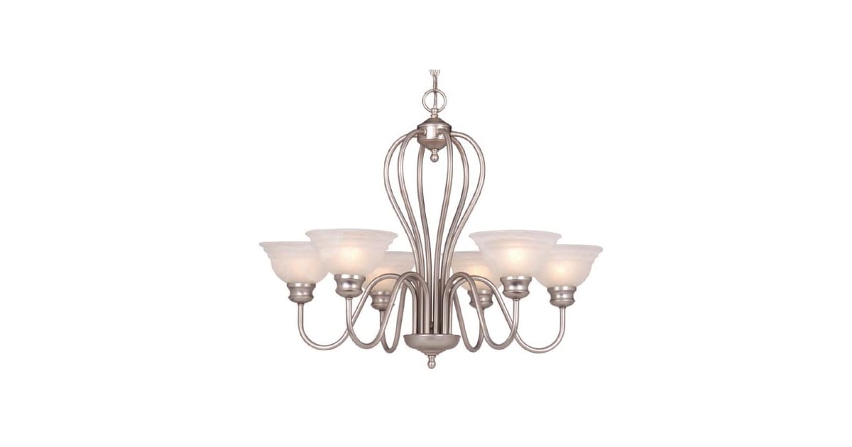 Vaxcel Lighting CH65306BN Babylon 6 Light 1 Tier Chandelier | Ferguson Home