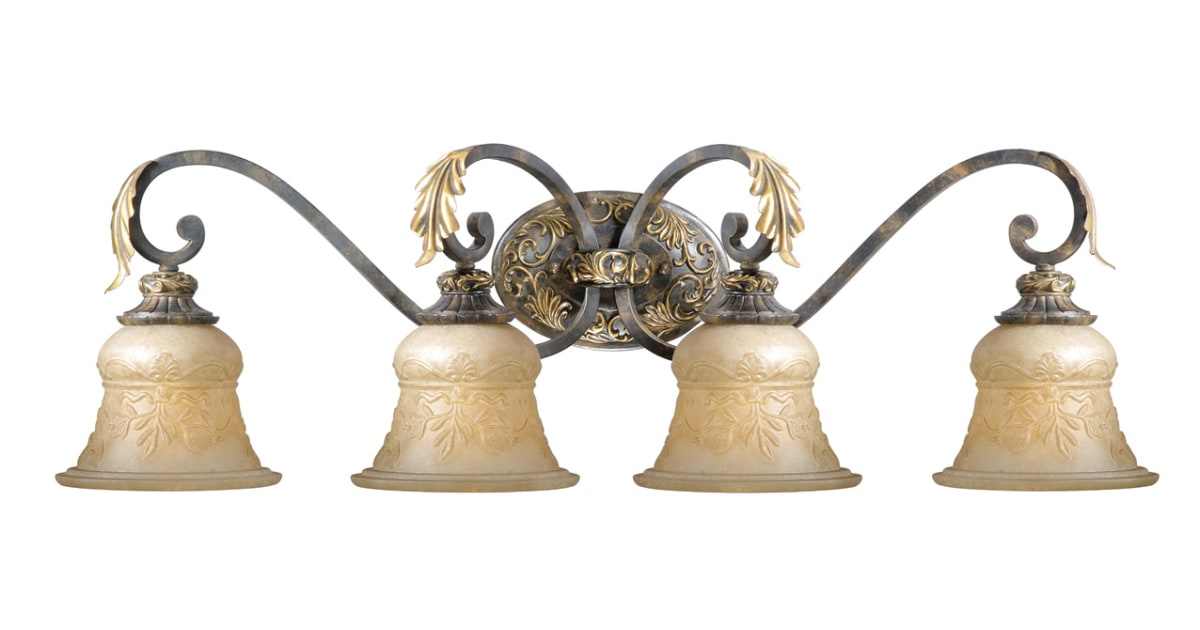 Vaxcel Lighting MO-VLD004PU 4 Light Down Lighting 34.5" Wide Bathroom ...