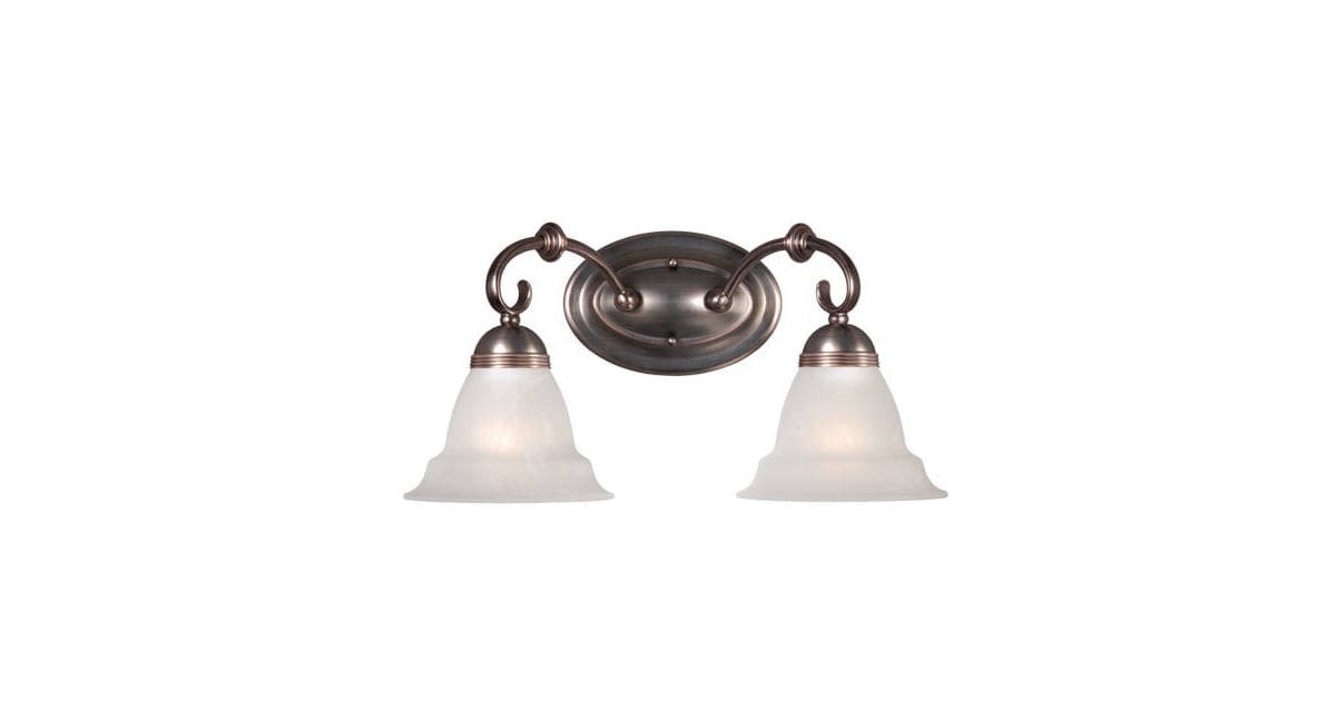 Vaxcel Lighting NI-VLD002ORZ Two Light Down Lighting 17" Wide Bathroom ...