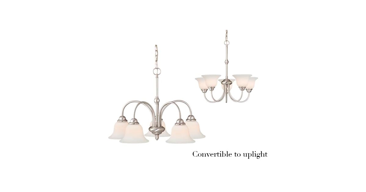 Vaxcel Lighting PS-CHB005BN Five Light Reversible Lighting Chandelier ...